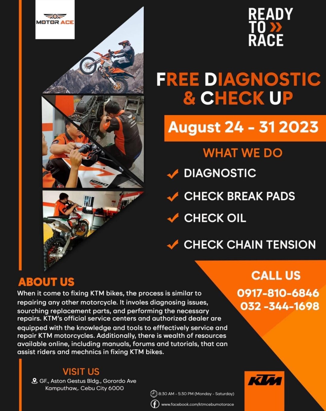 Bike Night Asia Philippines - KTM Cebu Free Diagnostic and Check - up