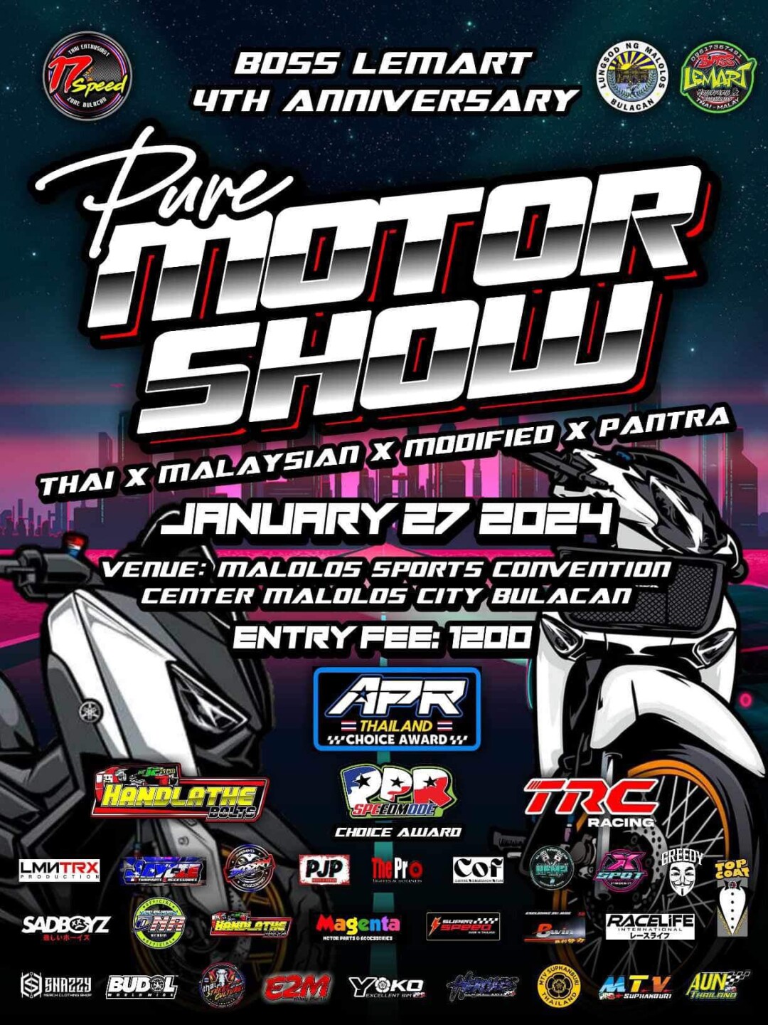 Bike Night Asia Philippines - BOSS LEMART 4TH ANNIVESARY Pure MOTOR SHOW